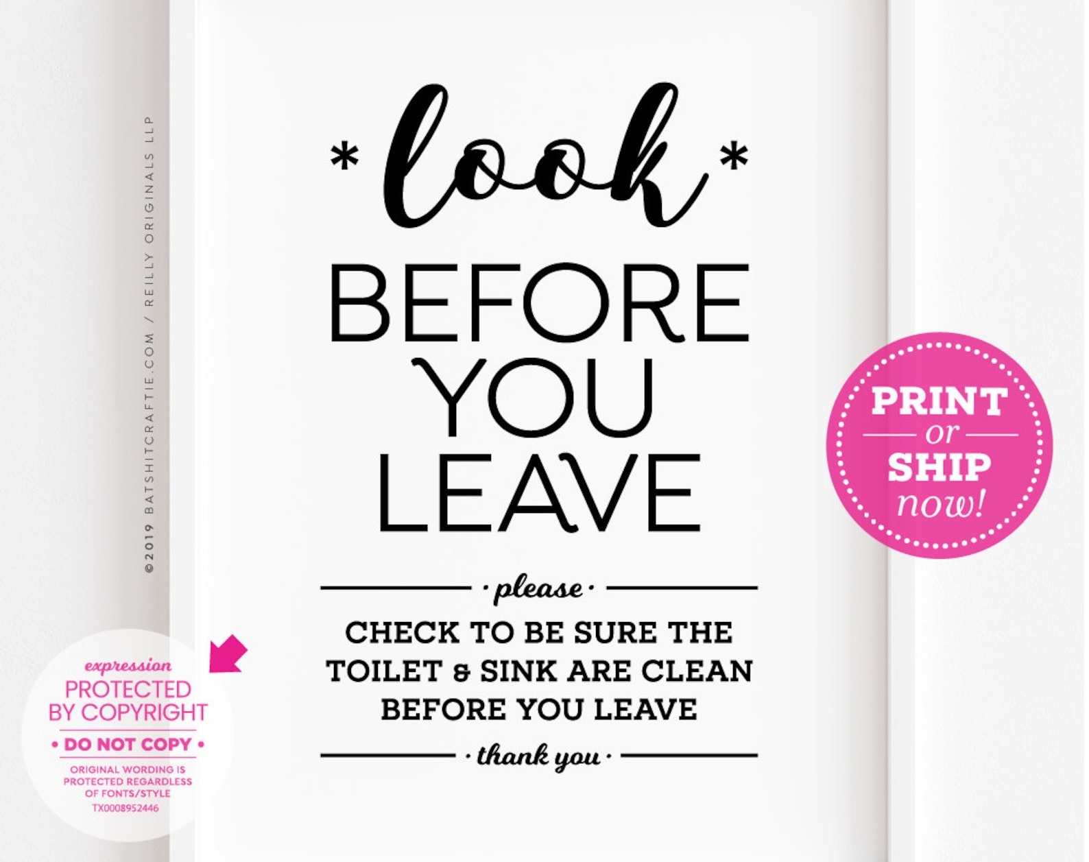 Look Before You Leave Ready to Ship or Print at Home Instantly ...