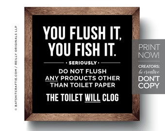 Fish Toilet Flush - Etsy