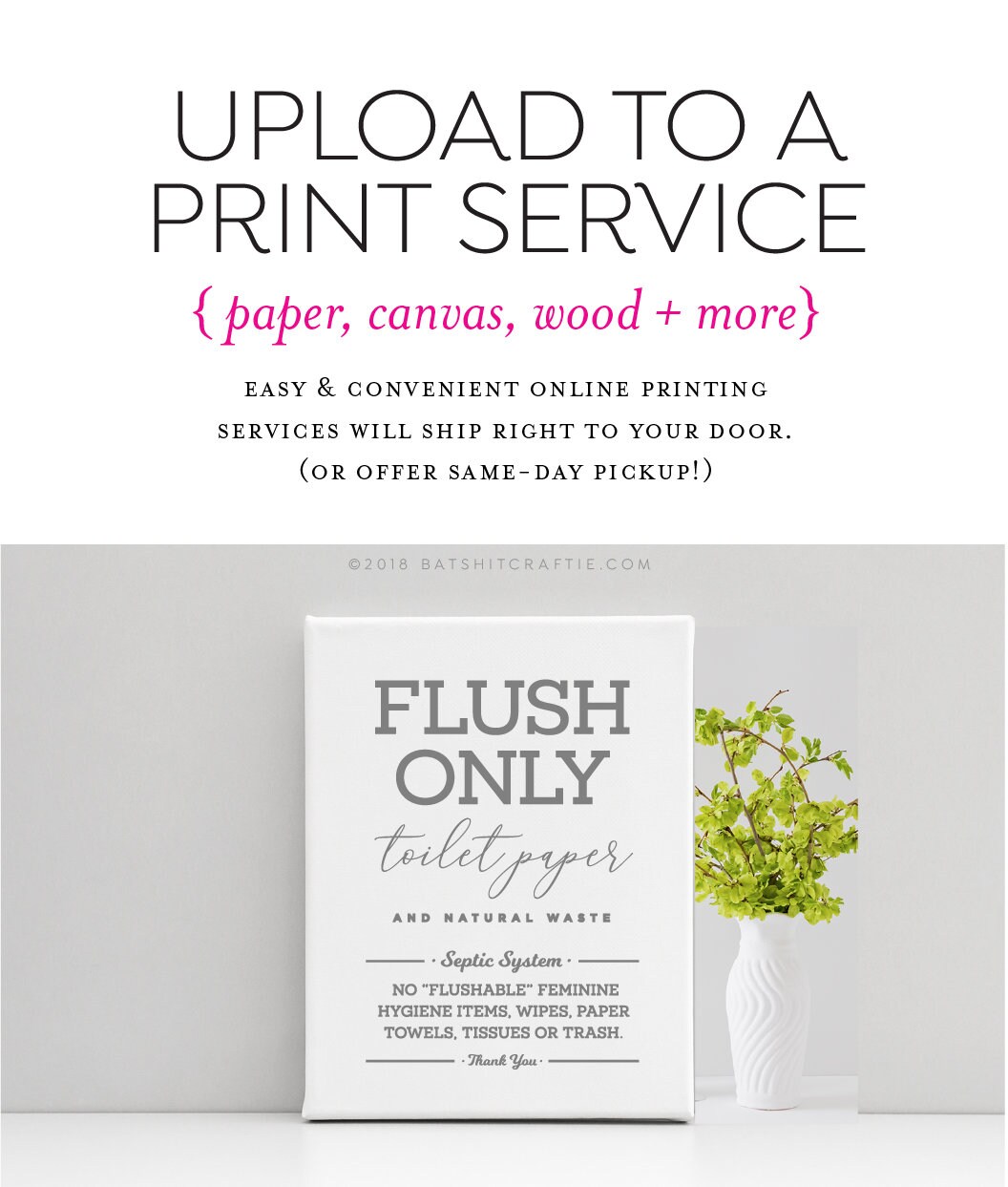 Editable Template Flush Only Toilet Paper & Natural Waste | Etsy