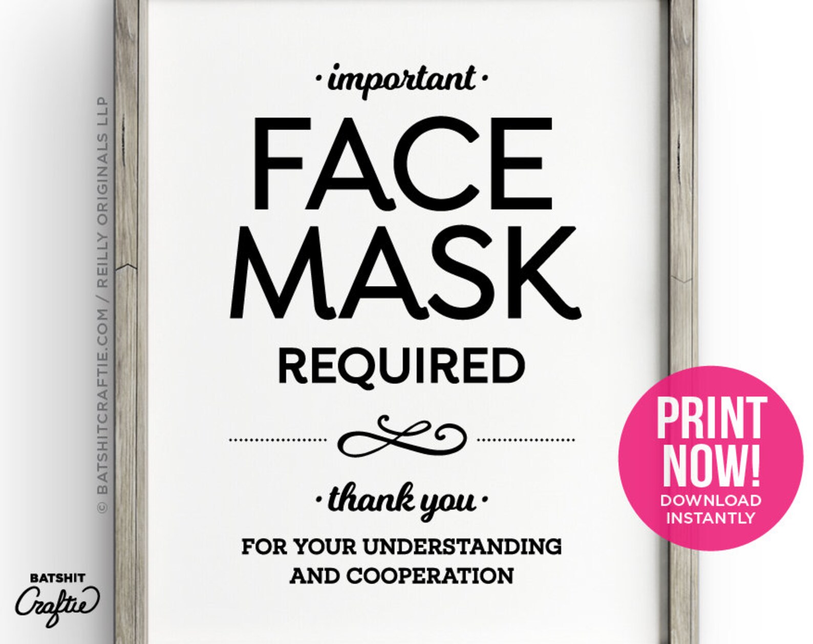 Face Mask Required PRINTABLE SIGN Office Workplace Restaurant - Etsy