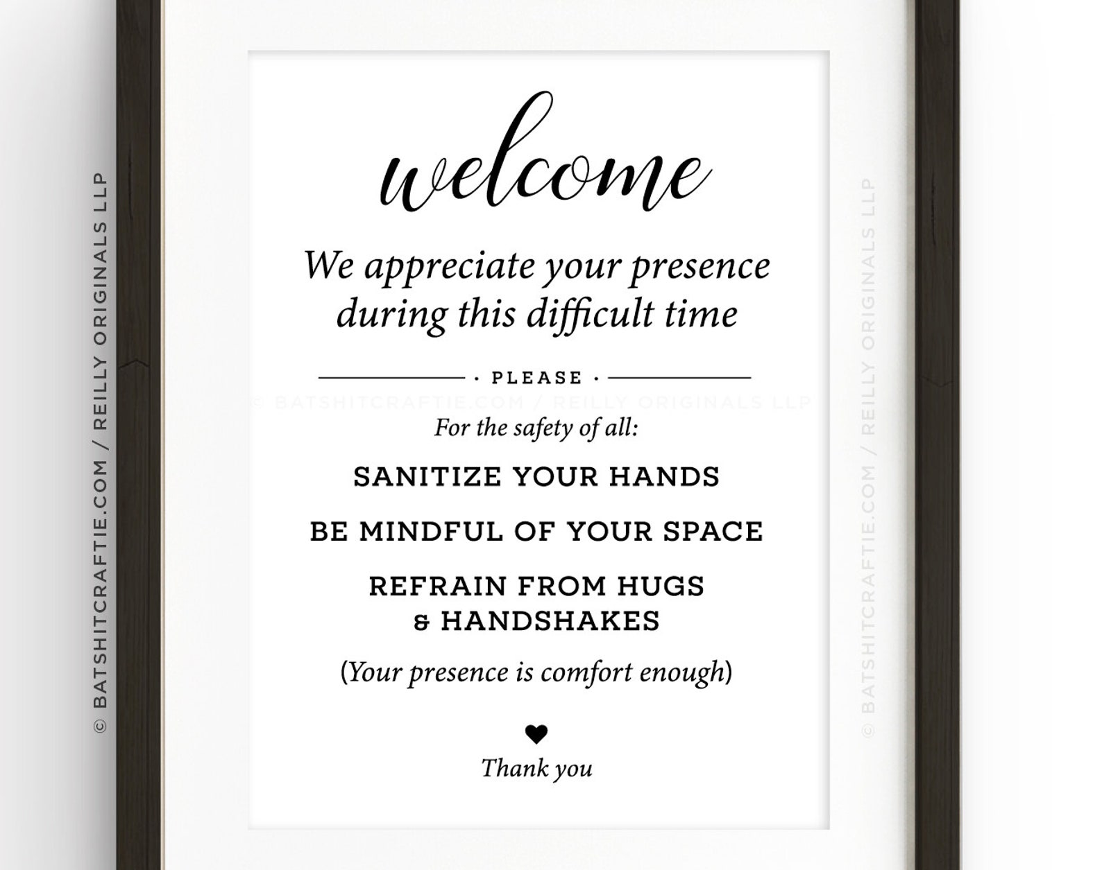 Funeral Safety Printable Sign Help Protect Our Friends Family - Etsy