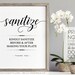 Please Sanitize Before & After Making Dinner Plate Elegant PRINTABLE ...