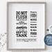 Funny PRINTABLE Bathroom Sign Overflow Embarassed Do Not Flush Only ...