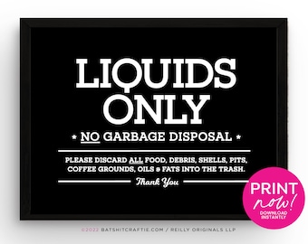 Garbage Disposal Sign - Etsy