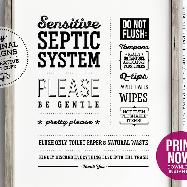 Printable Please Do Not Flush Feminine Products Sign - Etsy