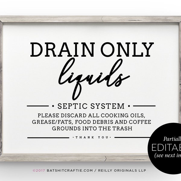 No Food in Sink Sign - Etsy