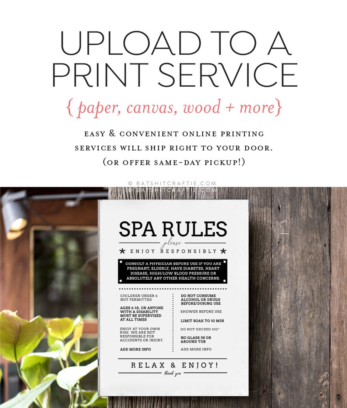 Editable Template Spa Rules Printable Sign for Airbnb | Etsy