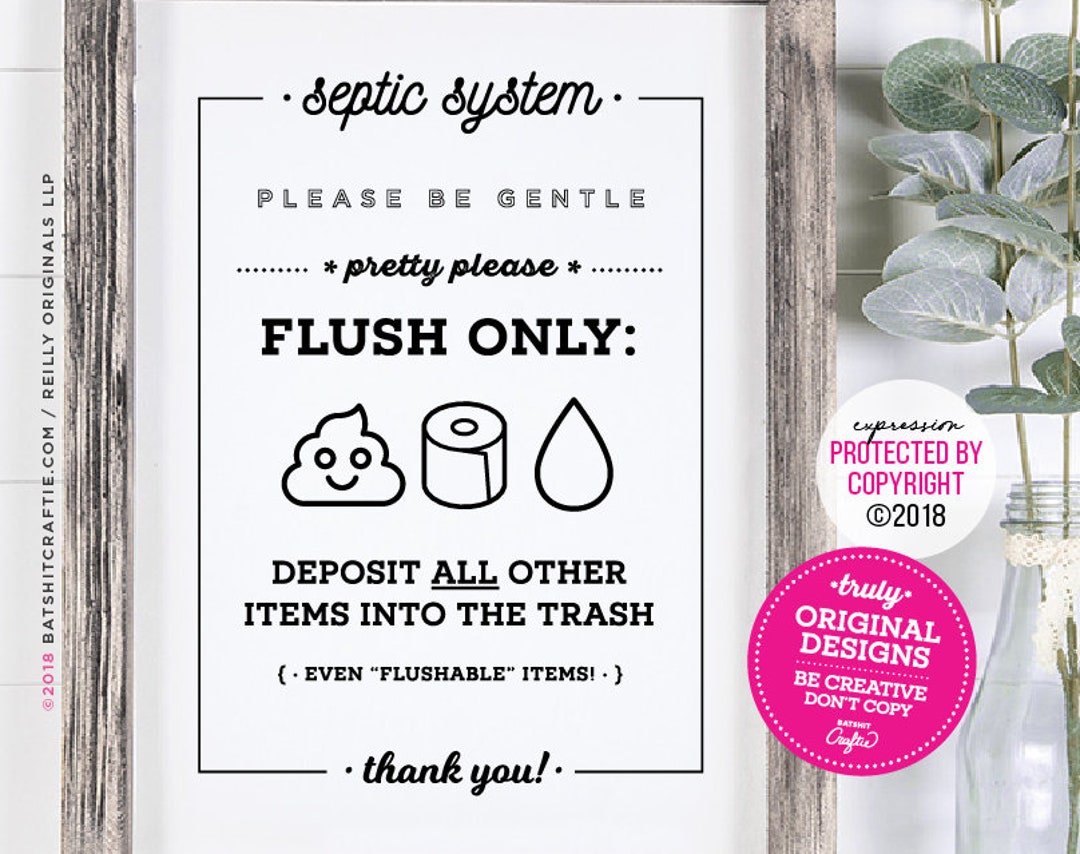 Cute Septic System Printable Sign ~ {now Protected by Copyright ...