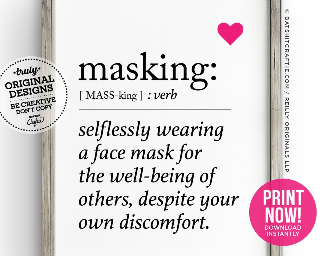 Cute Please Wear a Mask Printable Sign ~ Masking, Selflessly Protecting ...
