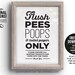Bathroom Sign PRINTABLE Sign Sensitive Plumbing Septic System Flush Pee ...