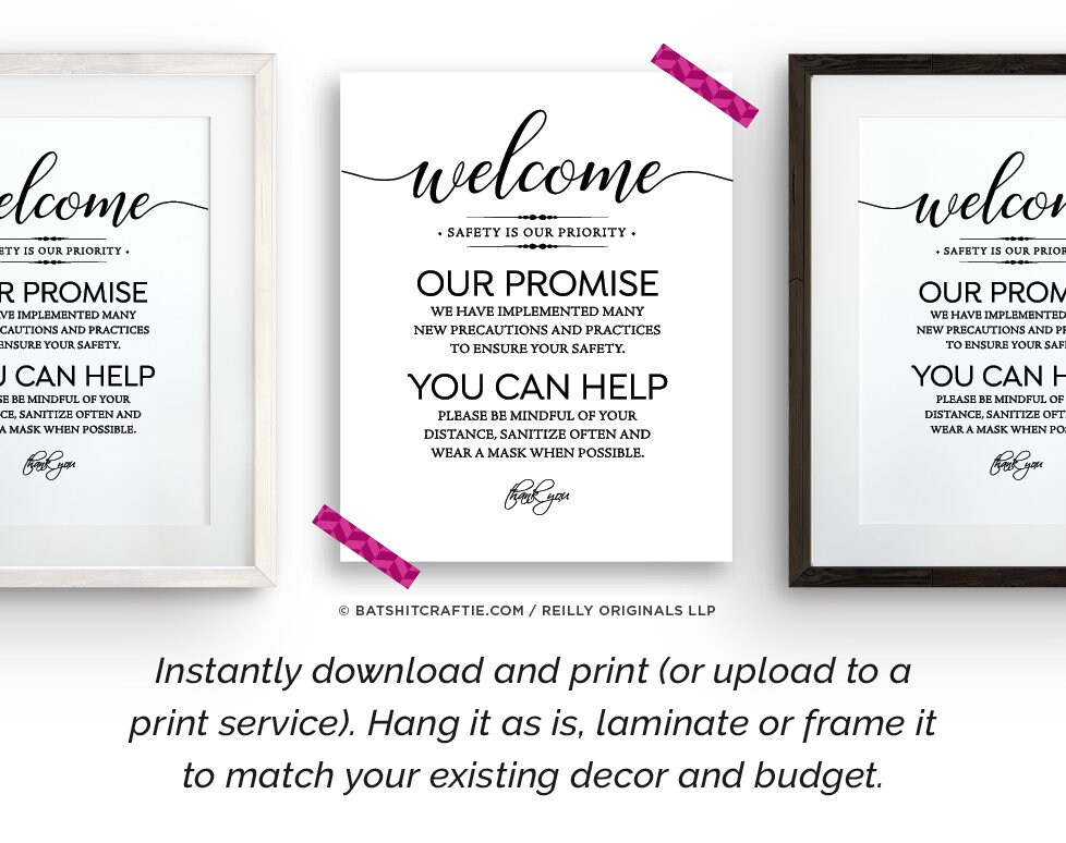 Safety PROMISE Printable Sign You Can Help Too Extra - Etsy