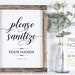 Please Sanitize Elegant PRINTABLE Sign Casual Modern Script ~ for ...