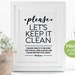 Please Keep It Clean Bathroom Sign PRINTABLE Sink and Toilet Cute ...