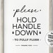 Hold Handle Down to Fully Flush Printable Bathroom Sign ~ Cute Toilet ...