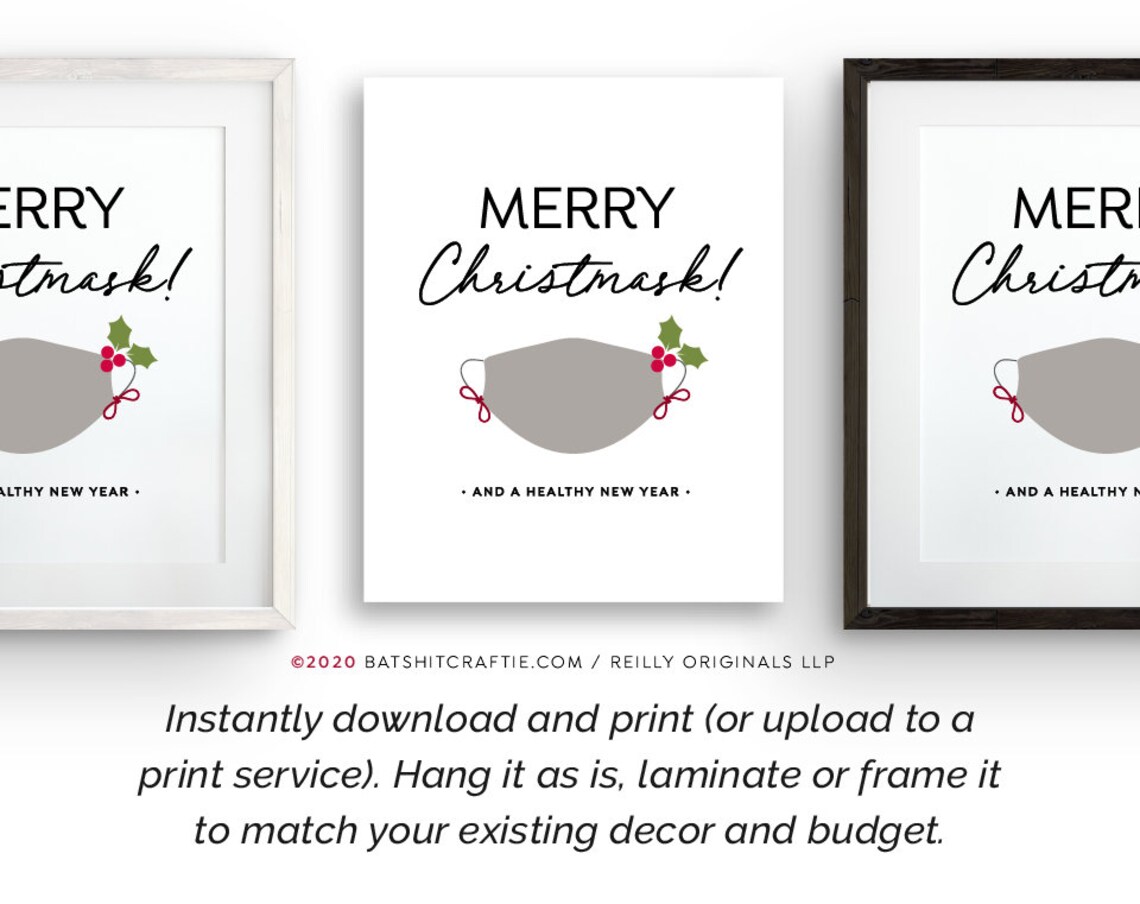 Cute PRINTABLE Sign Spread Christmas Cheer Wear Mask From - Etsy