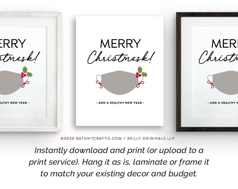 Cute PRINTABLE Sign Spread Christmas Cheer Wear Mask From - Etsy