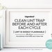 Please Clean Lint Trap Sign Ready to Ship or Print at Home Instantly ...