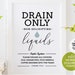 Editable Template ~ Drain Only Liquids, No Food Debris Coffee Grounds ...