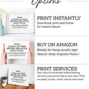 Please Clean Lint Trap Sign ~ Ready to Ship or Print at Home Instantly ...