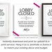 Lobby Closed Wait Outside or in Vehicle Car PRINTABLE SIGN Office ...