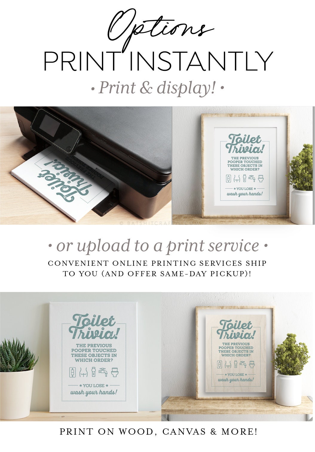 Printable Funny Bathroom Sign ~ Toilet Trivia {protected by Copyright ...