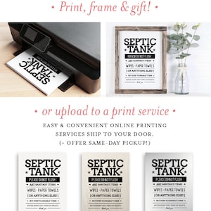 Editable Template ~ Septic Tank Printable Bathroom Sign ~ Do Not Flush ...