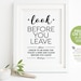 Look Before You Leave Ready to Ship or Print at Home - Etsy