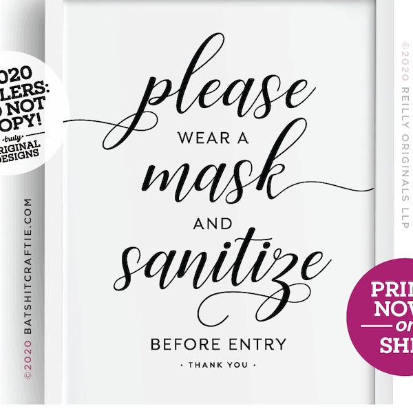 Please Wear a Mask Before Entering Sign - Etsy