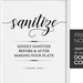 Please Sanitize Before & After Making Dinner Plate Elegant PRINTABLE ...