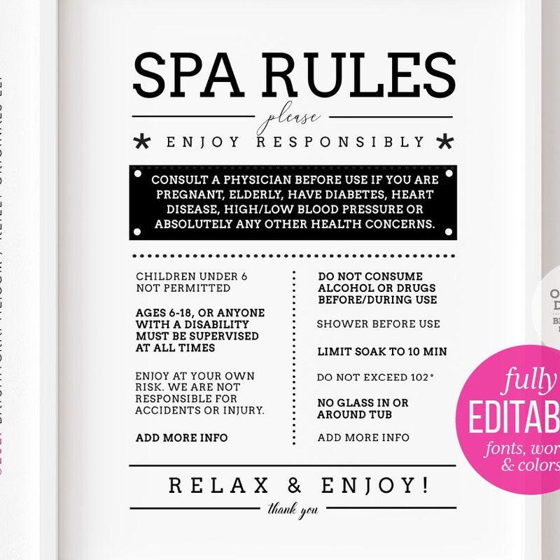 Spa Sign - Etsy