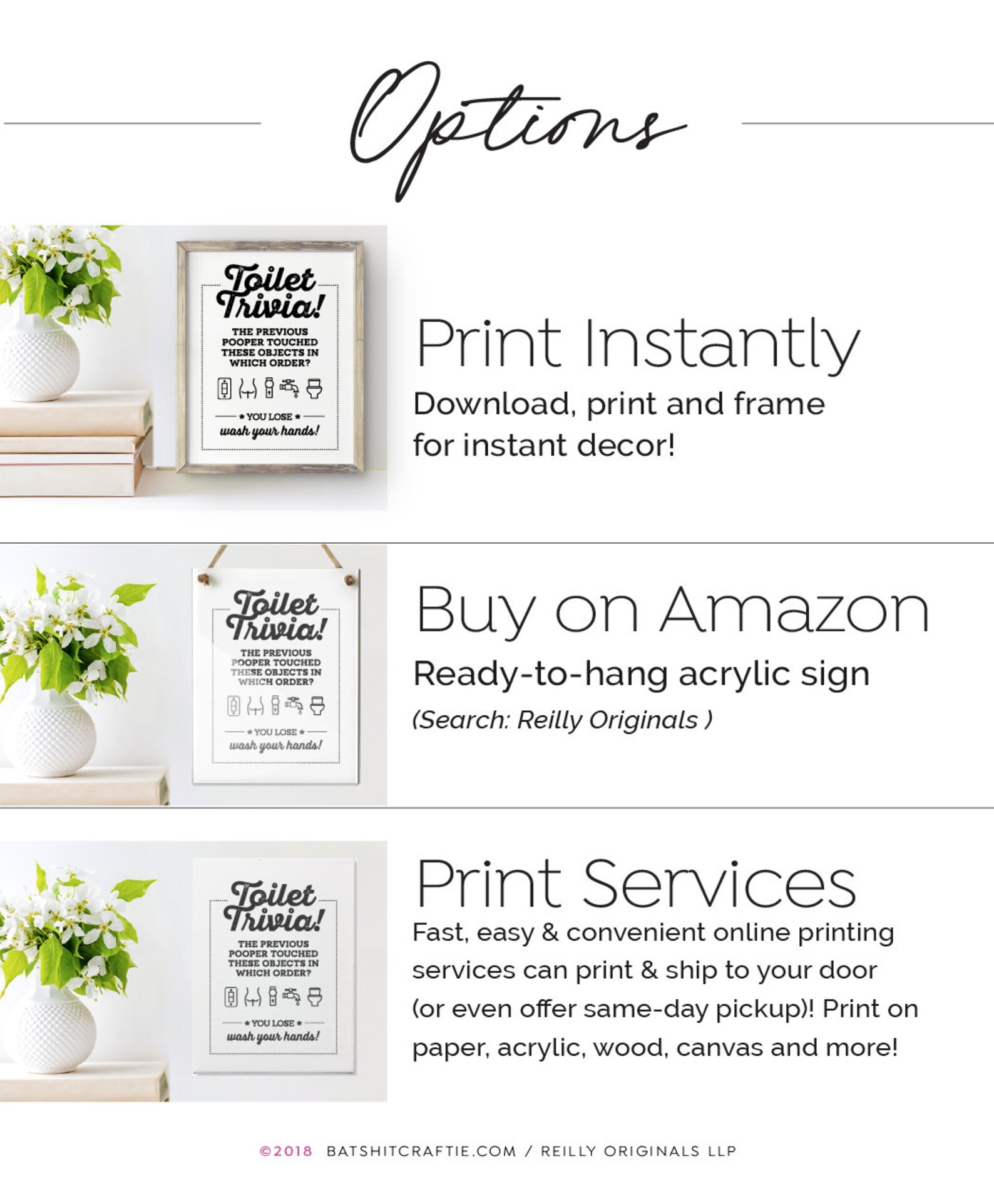 Printable Funny Bathroom Sign ~ Toilet Trivia {protected by Copyright ...