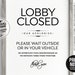 Lobby Closed Wait Outside or in Vehicle Car PRINTABLE SIGN Office ...