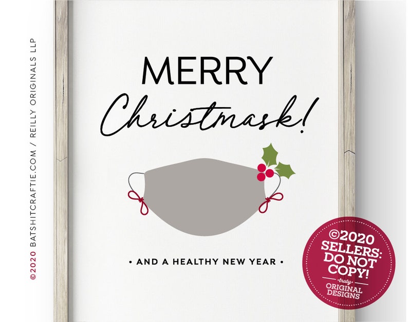 Cute PRINTABLE Sign Spread Christmas Cheer Wear Mask From - Etsy