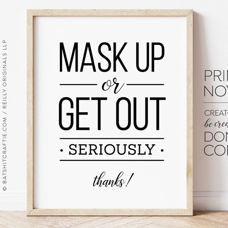 Covid Mask Funny Signs - Etsy
