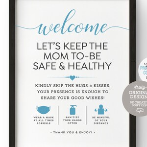 Protect Mom-to-be Please Wear a Mask Sanitize Often Keep a Safe ...
