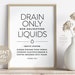 Flush Only Toilet Paper & Drain Only Liquids, Set of 2 Printable Files ...