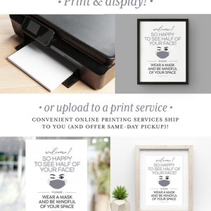 Funny Mask Required Printable Sign Instantly Download Print protected ...
