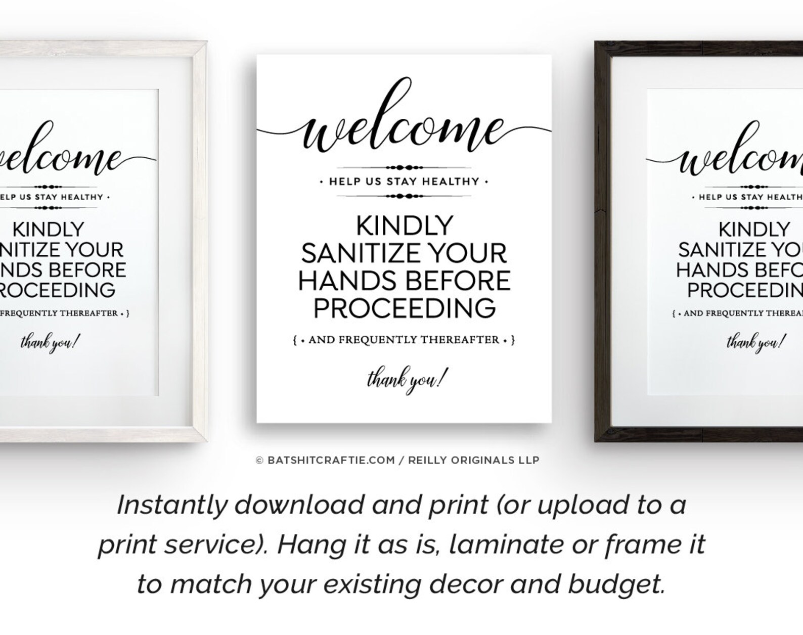 Kindly Sanitize Hands Before Proceeding & Frequently Thereafter ...