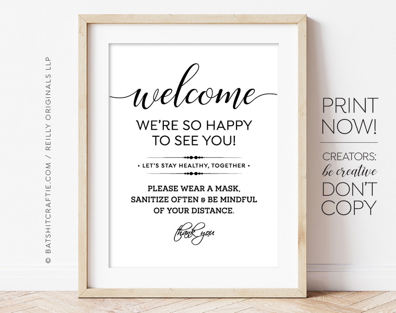 Please Wear a Mask Sanitize Social Distance PRINTABLE Sign - Etsy Canada