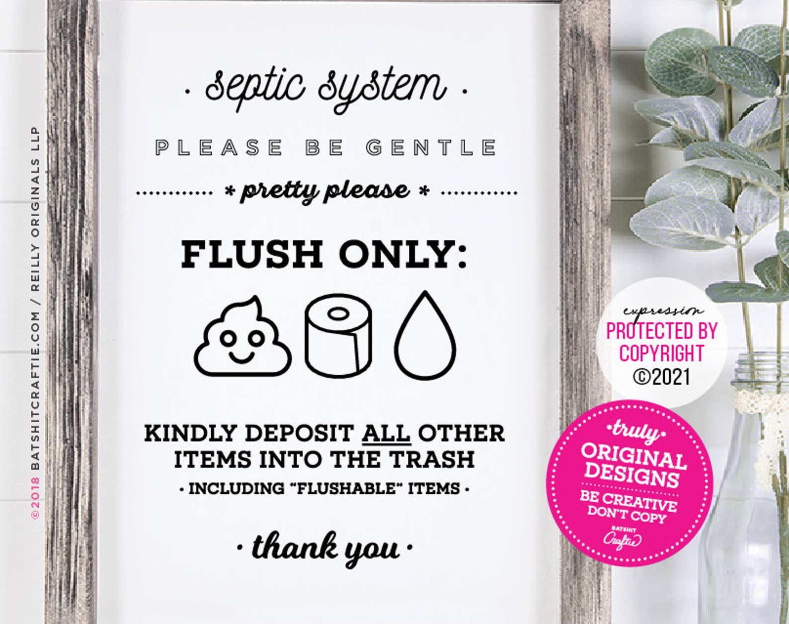 Cute Septic System Printable Sign now Protected by | Etsy