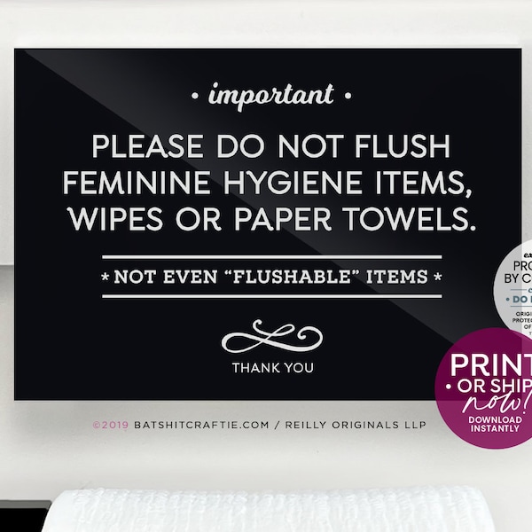 Do Not Flush Wipes Sign - Etsy