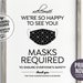 Mask Required PRINTABLE Sign Cute Elegant Prevention | Etsy
