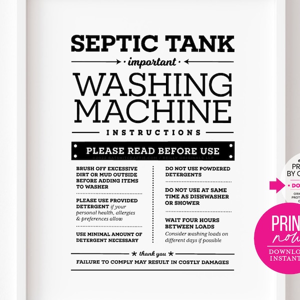 Septic Tank Signs for Guests - Etsy