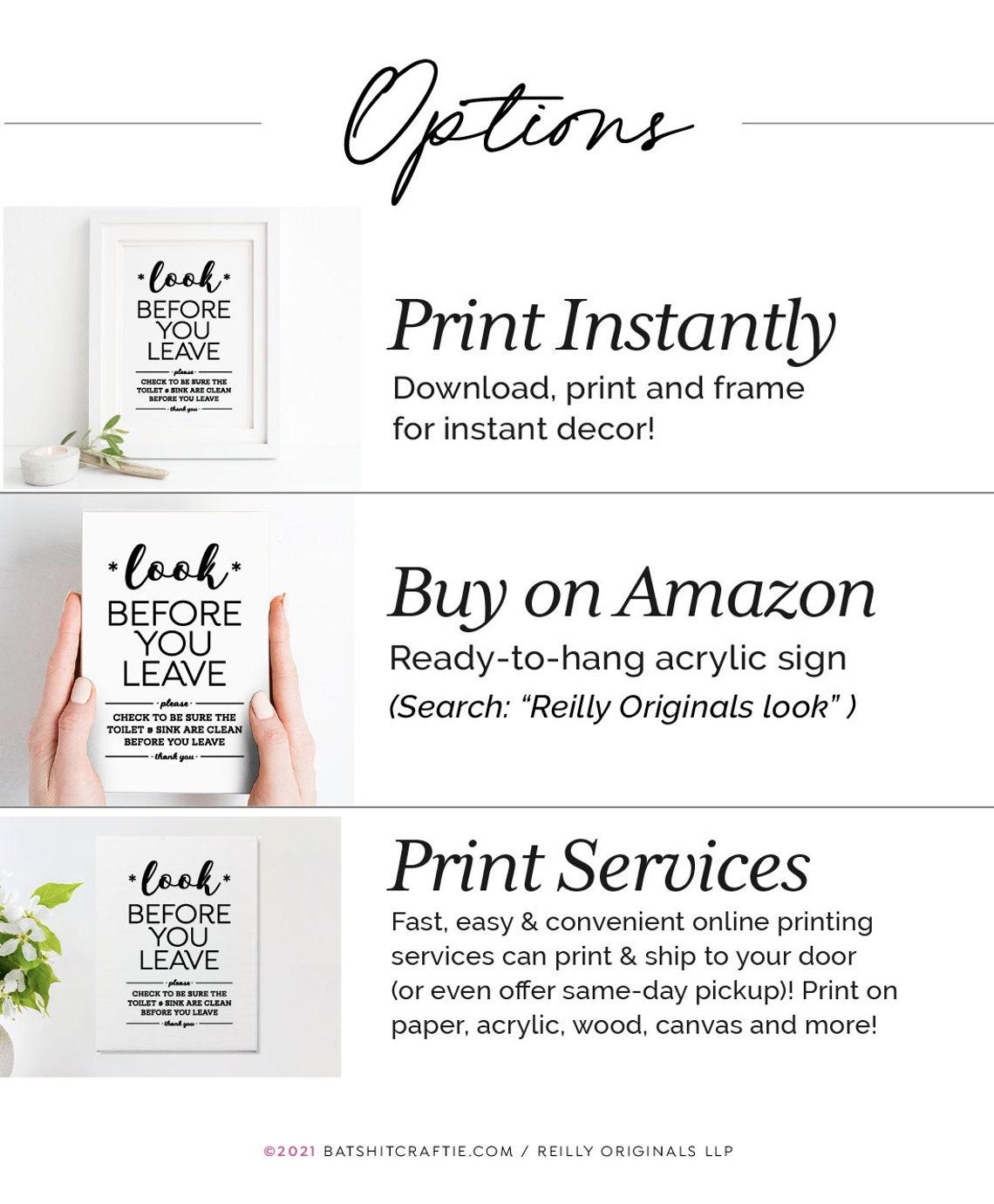 Look Before You Leave! ~ Ready to Ship or Print at Home Instantly ...