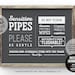 Sensitive Pipes PRINTABLE Bathroom Sign Septic System Plumbing Flush ...