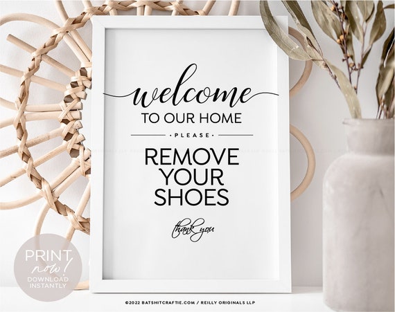 Please Remove Your Shoes Sign Poster Please Remove Your Shoes