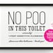 No Poo in This Toilet Printable Bathroom Sign Instantly - Etsy