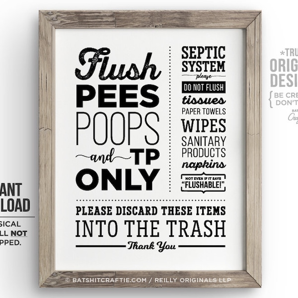 Pee Only Bathroom Sign - Etsy