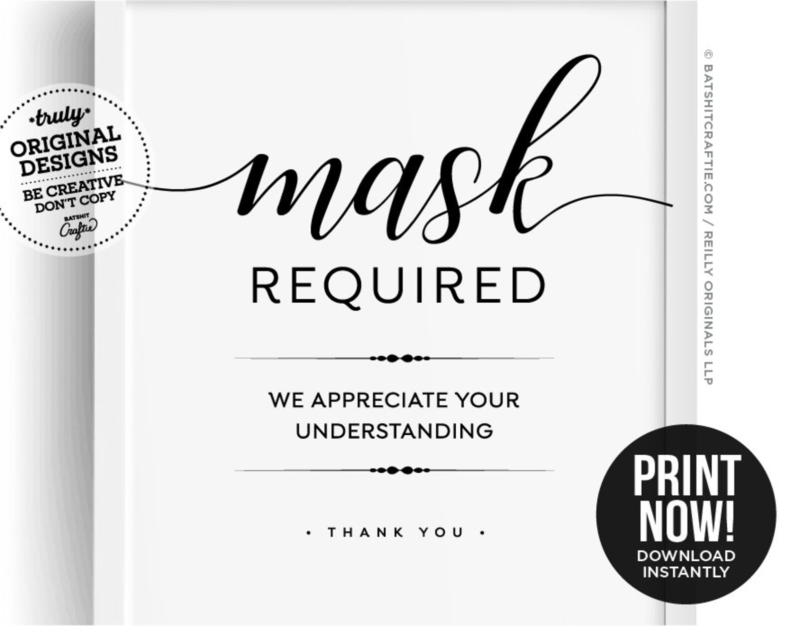 Face Mask Required PRINTABLE SIGN Office Workplace Restaurant - Etsy