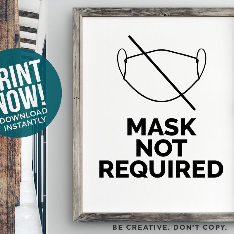 Masks Optional Sign - Etsy